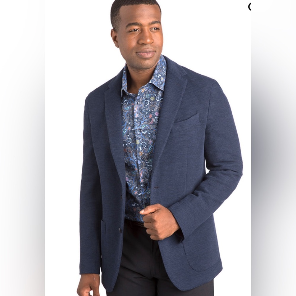 St Croix Men’s Virgin Wool Knit Blazer - Gem